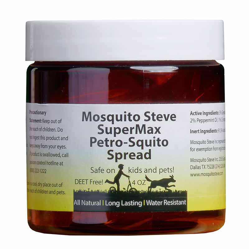 All Natural SUPERMAX Petro-Squito Spread - Mosquito Steve